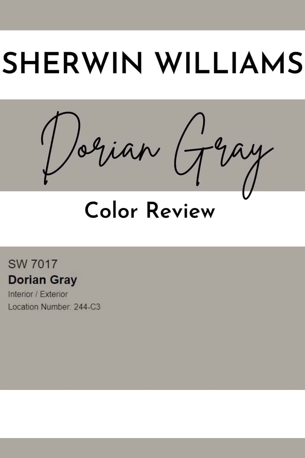 Sherwin Williams Dorian Gray SW 7017 Color Review - West Magnolia Charm
