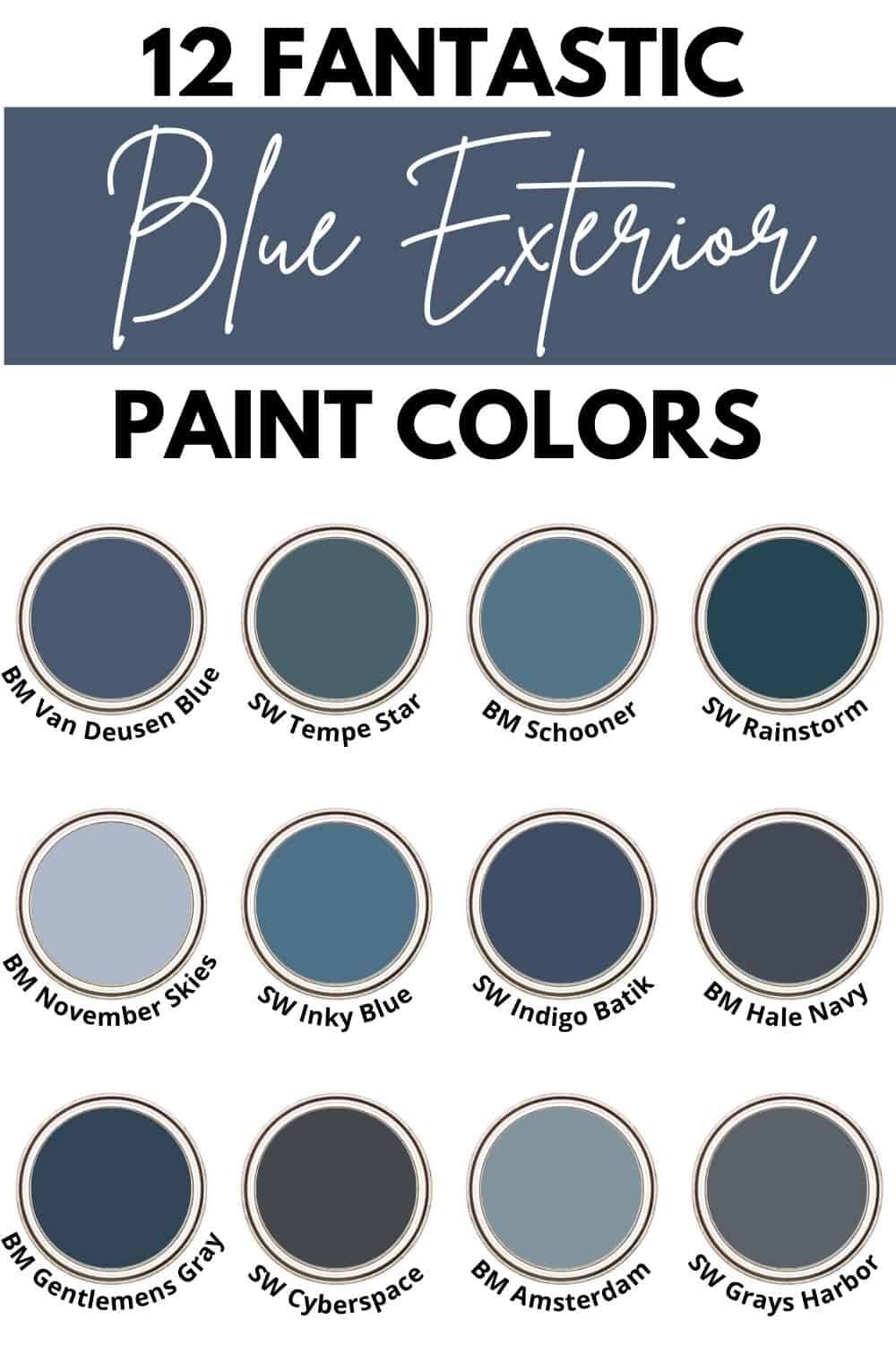 12 Fantastic Blue Exterior Paint Colors - West Magnolia Charm