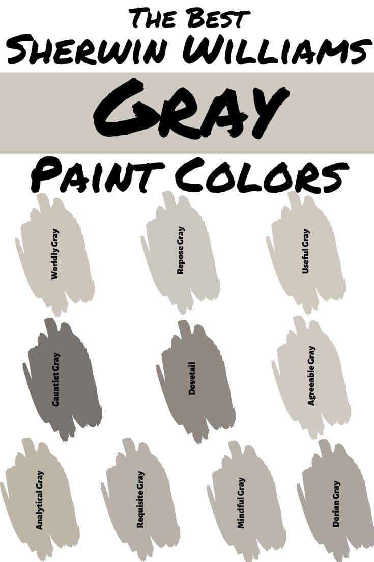 The Best Sherwin Williams Gray Paint Colors - West Magnolia Charm