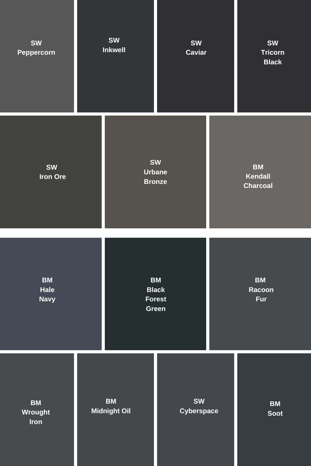 Dark and Moody Paint Colors - westmagnoliacharm.com