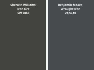 Benjamin Moore Wrought Iron Vs. Sherwin Williams Iron Ore - How Do They Really Compare? - West ...