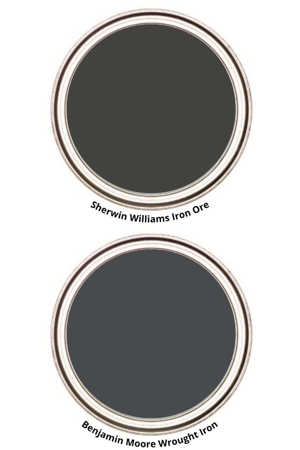 Benjamin Moore Wrought Iron Vs. Sherwin Williams Iron Ore - How Do They Really Compare? - West ...