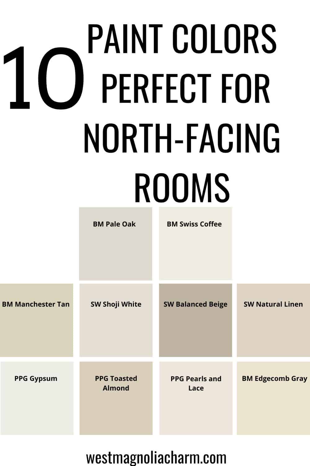 The Best Paint Colors for a North-Facing Room - westmagnoliacharm.com